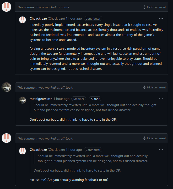 Lead dev of Frontier Station banned from SS14/Wizard's Den GitHub for criticism / saying that ...